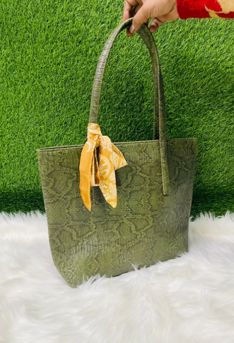Snake print tote one – the cindrella bag